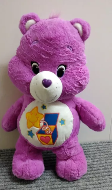 CARE BEARS PURPLE Surprise Bear Large 19" Just Play Soft Plush Stuffed ...