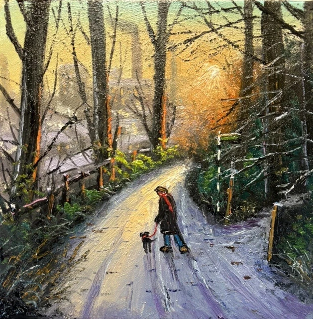 JAMES DOWNIE 30x30 Cm Original Oil Painting The wood path. £94.96 ...
