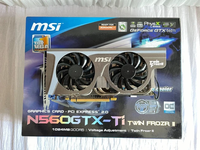 MSI NVIDIA GEFORCE GTX 560 Ti Twin Frozr II OC Edition EUR 30,00 - PicClick FR