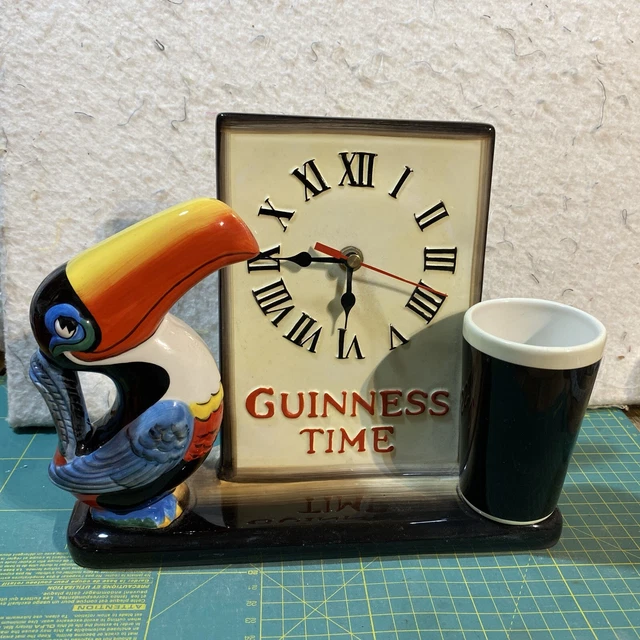 GUINNESS TOUCAN CERAMIC Clock Enesco G0051 11 X 9 Inches Unboxed £50.00 ...