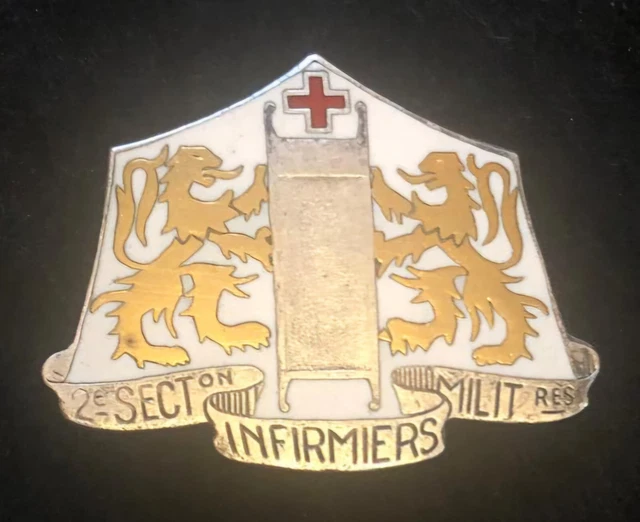 INSIGNE GUERRE ALGÉRIE-INDOCHINE 2ème Section Infirmiers Militaires Fab ...