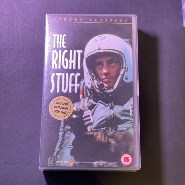 THE RIGHT STUFF VHS Video Cert 15 Philip Kaufman Tom Wolfe £15.00 ...