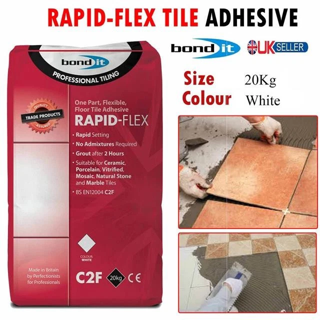 BONDIT 20KG RAPID-FLEX Tile Adhesive Rapid Fast Setting Floor Wall ...