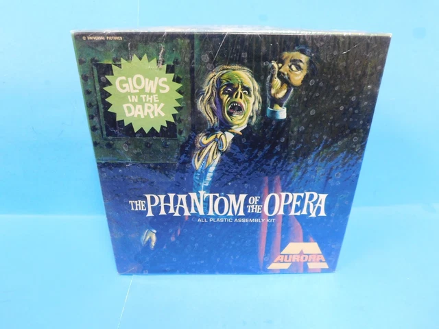 VINTAGE 1969 AURORA Phantom of the Opera Glow In Dark Kit no. 451 MIB ...