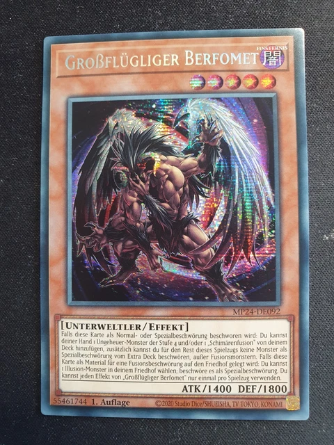 YU-GI-OH! MP24-DE092 BERFOMET ad ali grandi Secret raro quasi nuovo 1 ...