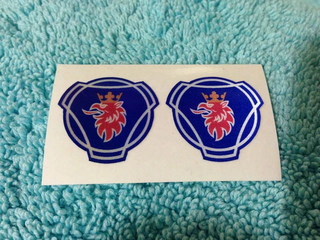 TAMIYA 1/14 SCANIA R470 R620 logo sticker for side windows chrome ...