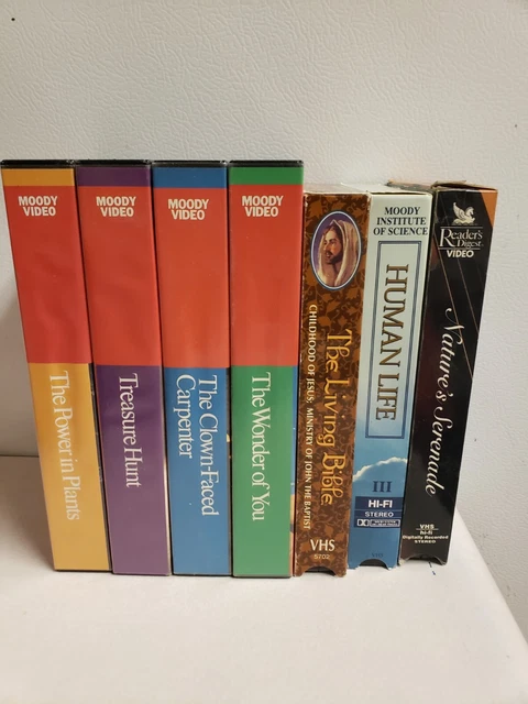 7 VHS LOT Christian Living Bible Moody Science Creation Nature Human Life Baby £12.39 - PicClick UK
