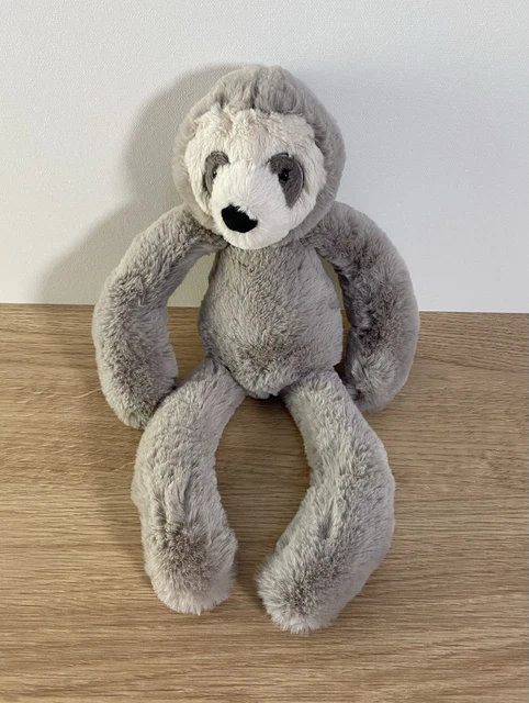 JELLYCAT BAILEY SLOTH Collectable Grey Soft Plush Toy 13 Inches VGC £39 ...