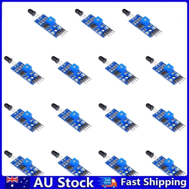 4 PIN IR Flame Detection Sensor Module 3.3V-5V Accessories for Arduino ...