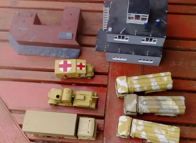 AIRFIX VINTAGE WWII WW2 Military bundle 1/72 HO/OO Air tower Fuel Truck ...