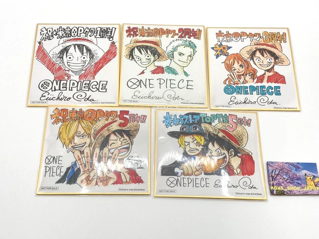 ONE PIECE LUFFY Eiichiro Oda Autograph Shikishi Art Card Tokyo One ...