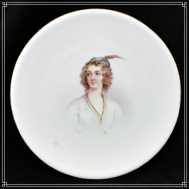 ASSIETTE EN PORCELAINE DE PARIS 19ème LE ROSEY "Anne de Geierstein" EUR ...