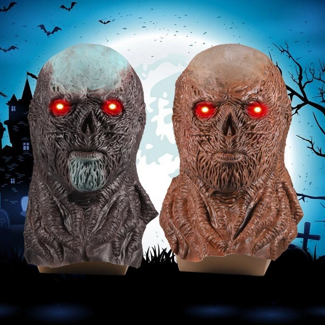 LED VECNA MASK Costume Stranger Things Full Head Halloween Horror ...