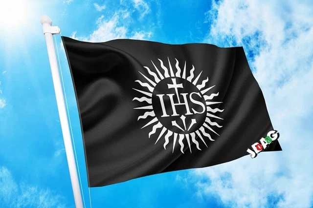 DRAPEAU IHS IN HOC SIGNO JESUS CHRIST 60 x 90 cm Flag Banner 3 x 2 EUR ...