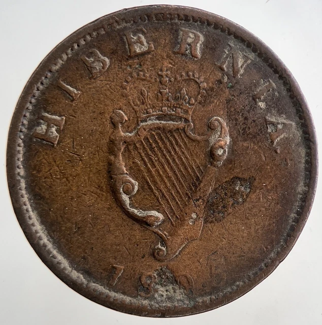 1805 GEORGE III Irish Hibernia Half-Penny Coin | Fine Collectable Grade ...