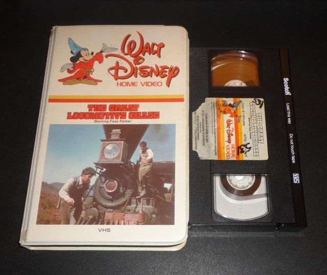 THE GREAT LOCOMOTIVE Chase (VHS, 1956) Disney White Clamshell Big Box ...