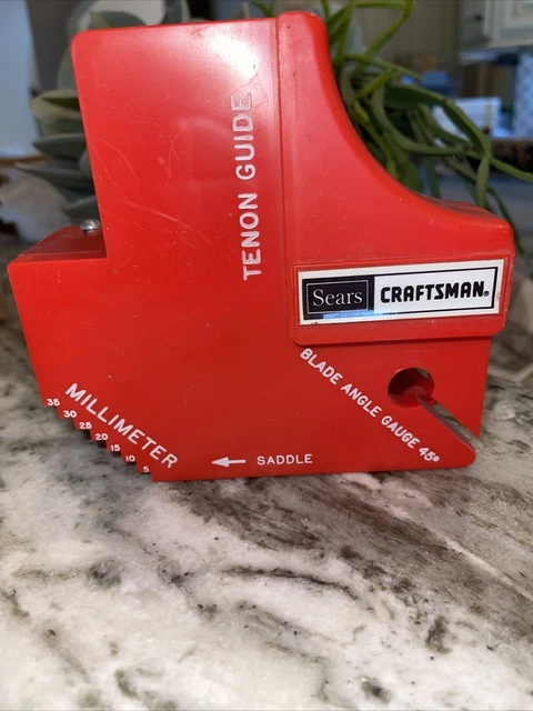 VINTAGE SEARS CRAFTSMAN Table Saw Tenon Guide Red Plastic Blade Angle ...