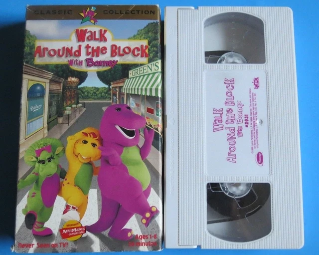 WALK AROUND THE Block With Barney~Vhs, 1999~Classic Collection~Ages 1-8 ...