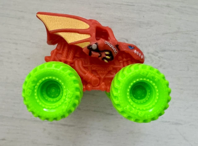 MONSTER JAM MINI Red Bakugan Dragonoid Green Wheels Red Chassis 1:87 ...