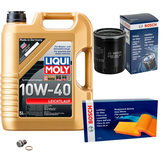 BOSCH INSPECTION SET 5 L Liqui Moly Bon Fonctionnement 10W-40 pour Mitsubishi EUR 81,04 ...