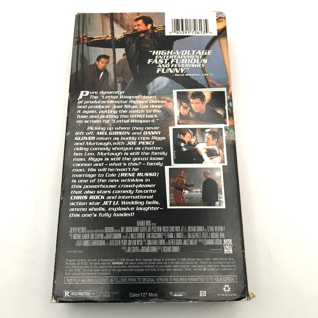 LETHAL WEAPON 4 (VHS, 1999) Mel Gibson, Danny Glover £7.17 - PicClick UK