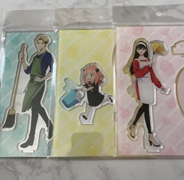 ENSEMBLE FIGURINE SUPPORT acrylique SPY X FAMILY Loid Anya Yor Forger ...