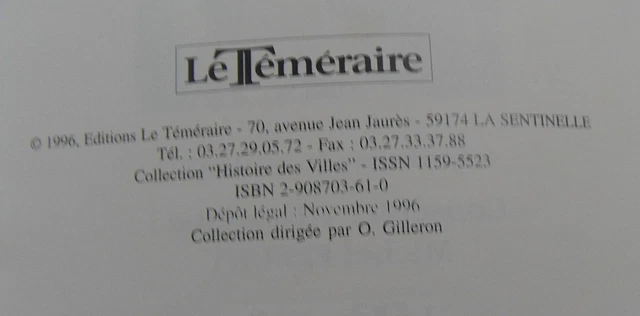 BD PARIS L'HISTOIRE en Capitale Gilleron/Cassini Ed. Le Téméraire EO ...