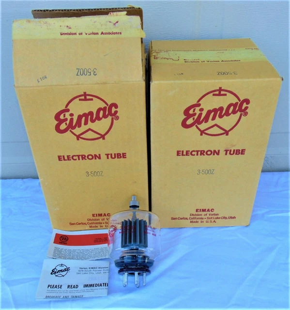 PAAR ORIGINAL EIMAC 3-500Z Amateurfunk sendende Elektronenröhren, Neu im Karton eine versiegelt ...