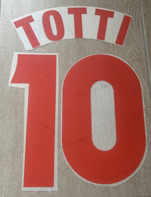KIT NOME e numero nameset Per maglia calcio Roma 99/00 Totti 10 EUR 15 ...