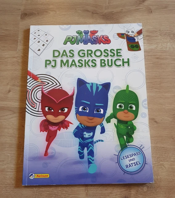 DAS GROSSE PJ MASKS Buch Lesespaß & Rätsel zzgl. Auto und kleine Lupe ...