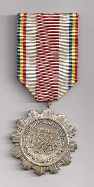 ROMANIA, ROMANIAN COMMUNIST medal, 1969, 25th Anniversary of Liberation ...