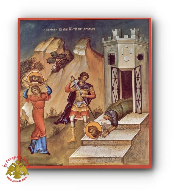 ORTHODOX BYZANTINE ICON of The Beheading of the St.John the Baptist ...
