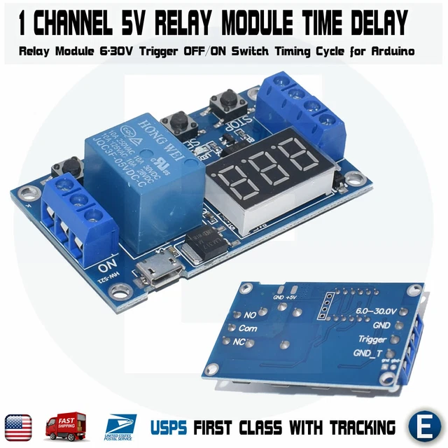 1 CHANNEL 5V Relay Timer Time Delay Relay Module Trigger Switch Timing ...