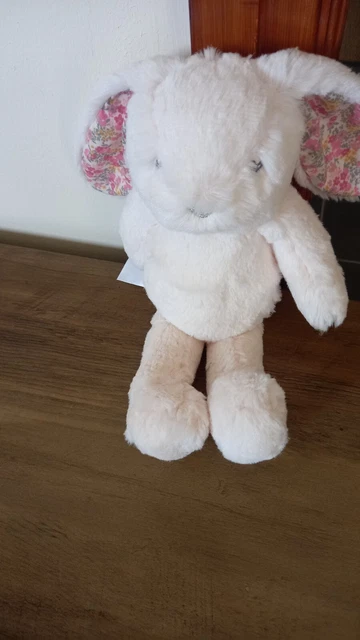 TESCO F&F PINK Bunny Soft Toy Comforter - Floral Ears Ex Cond £14.99 ...