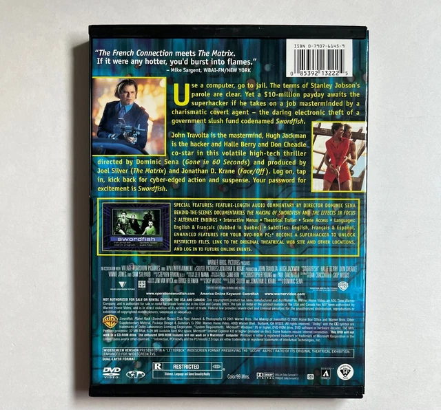 SWORDFISH (DVD, 2001) (teeth that hold disc in are partially broken) $5.29 - PicClick CA