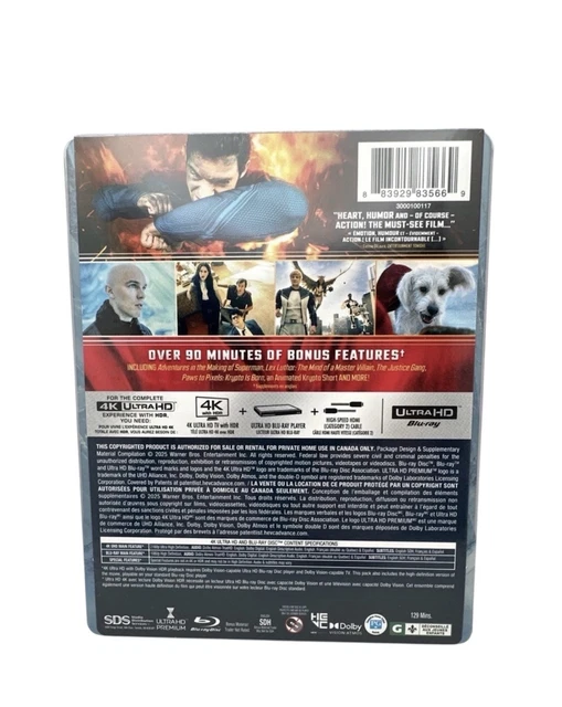 SUPERMAN LIMITED EDITION Collectible Steelbook 4K UHD, Blu-ray Glow In ...