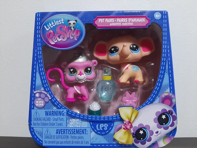 LITTLEST PET SHOP G7 Baboon & Elephant #243 #244 Pet Pairs Series 4 NIB ...