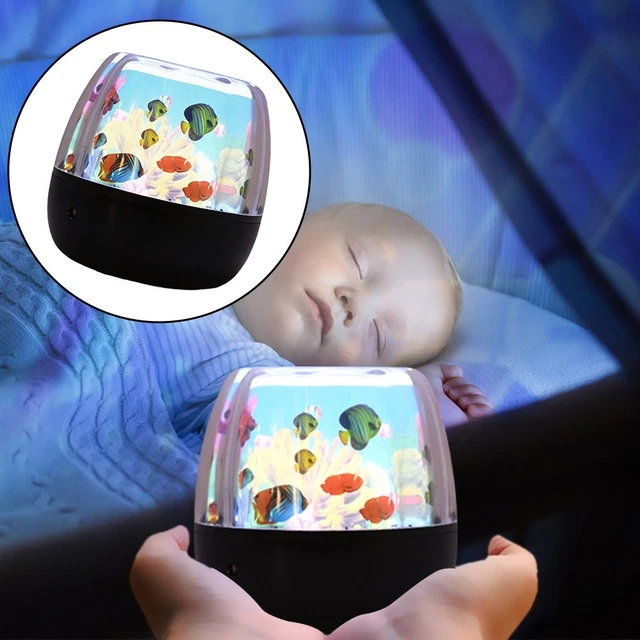 LED UNDERWATER LAMP Bedtime Projector Battery-powered Fish Pattern ...