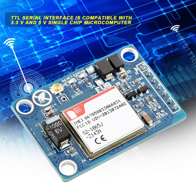 GSM GPRS SMS Module SIM800C Super Signal Antenna Development Board For ...