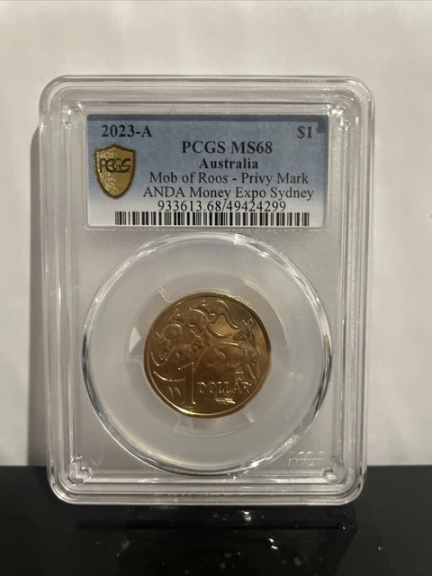 2023 ONE DOLLAR $1 Mob Of Roos Privy Mark ANDA Money Coin PCGS MS68 A Mark $3.00 - PicClick AU