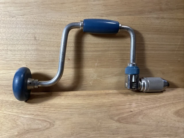 VINTAGE STANLEY RATCHETING Bit Brace 10" Auger Hand Drill H1253A Made ...