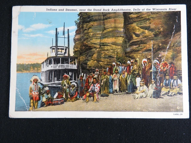 VINTAGE POSTCARD STAND Rock Amphitheatre Dells Of Wisconsin River B7251 vintage-postcard-stand-rock-amphitheatre-dells-of-wisconsin-river-b7251