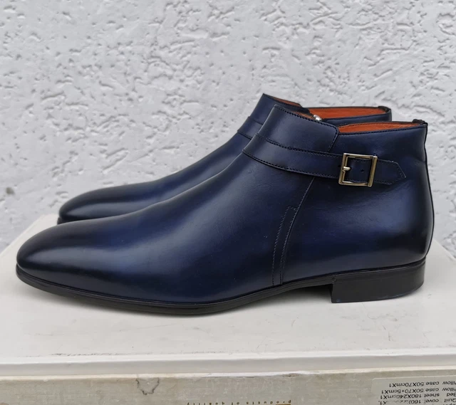 SANTONI ANKLE BOOTS Men's Leather boots US 9 UK 8 £141.22 - PicClick UK