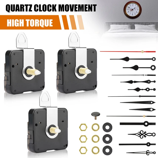 3 PACK DIY Wall Quartz Clock Movement Mechanism Replacement Part Kit ...