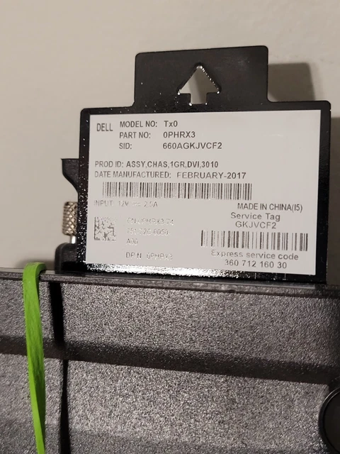 DELL WYSE WINTERM Thin Client Computer Terminal Model TX0 Power Adapter ...