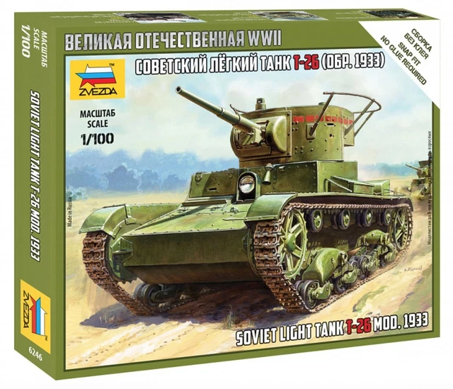 ZVEZDA 1/100 WW2 Russisch T-26 Mod.1933 EUR 22,18 - PicClick DE