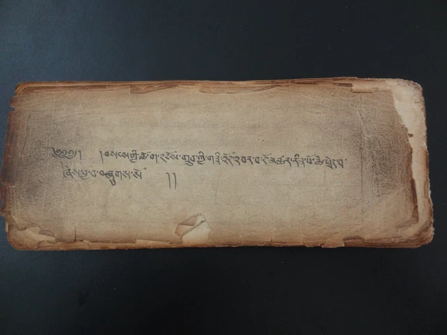 ANTIQUE MONGOLIAN TIBETAN Buddhist Handwritten Complete Manuscript ...