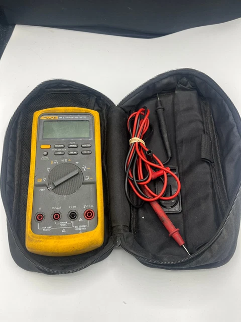 FLUKE 87-V HANDHELD Digital Multimeter with True RMS With leads and ...
