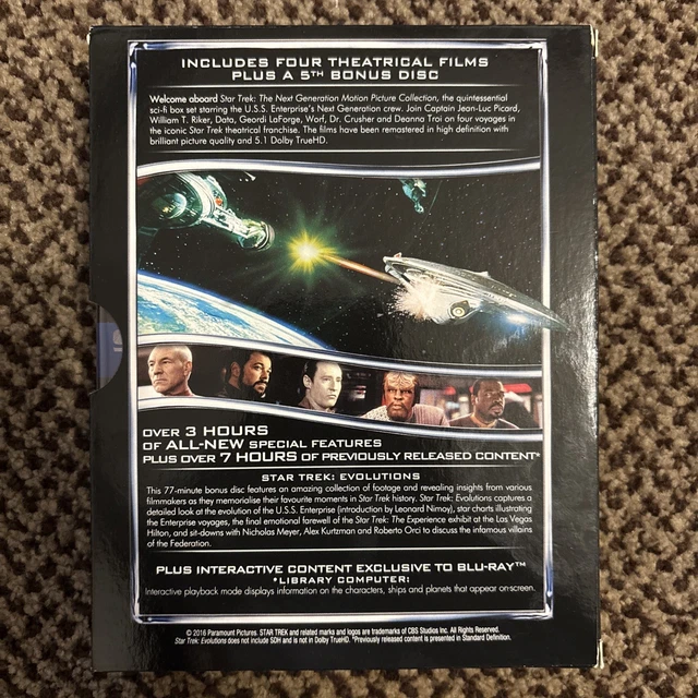 STAR TREK THE Next Generation: Movie Collection Blu-Ray (2009) William ...