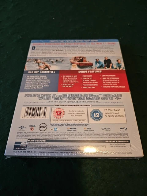 JAWS - LIMITED Edition Blu Ray - Universal 100th Anniversary Collectors ...